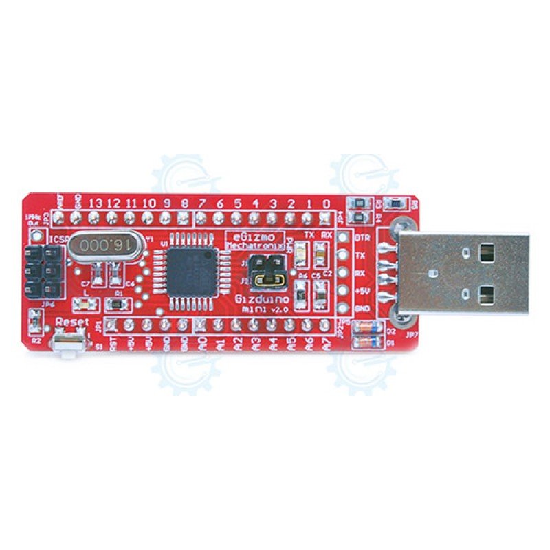 gizDuino Mini USB with ATmega168 (with Pins)