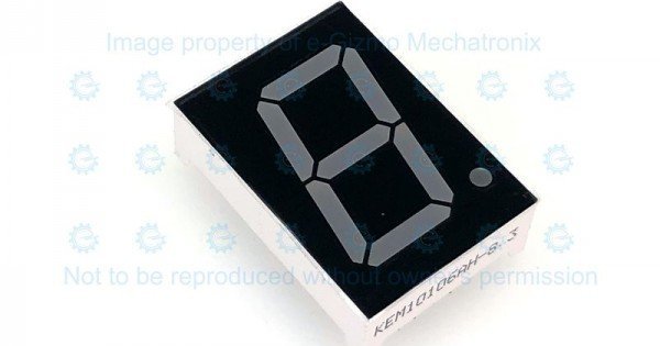 1-inch 7 segment LED Display Red Common Cathode 1106AS Series