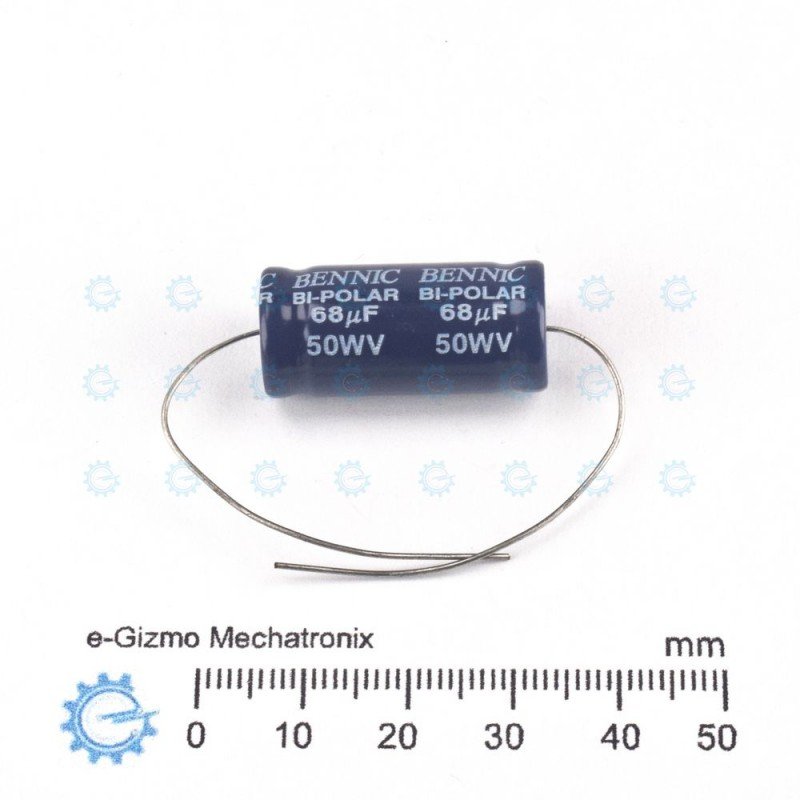 Bennic Bipolar Acoustic Capacitor 68uF 50WV Axial ( Non Polarized )