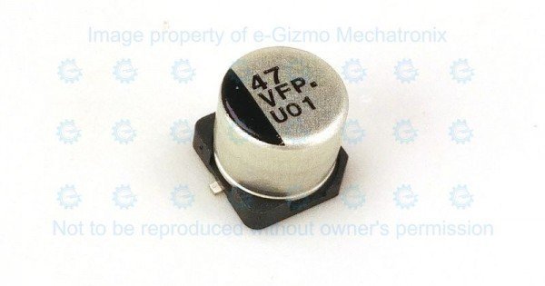 Panasonic 47uF 35V 105C SMD Electrolytic Capacitor Low ESR FP Series