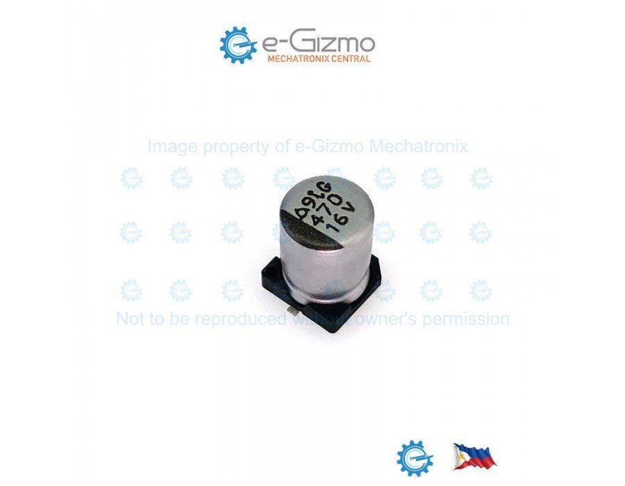 SamYoung 470uF 16V 855C LSMD Electrolytic Capacitor MVG