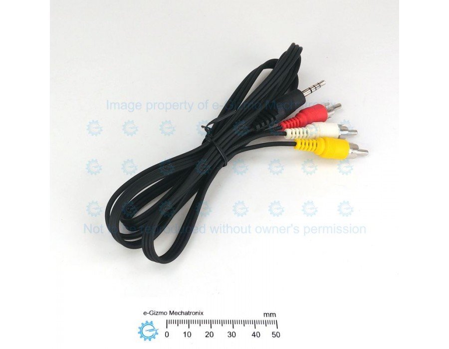 3-way RCA to Phone Plug AV Cable 1.26M