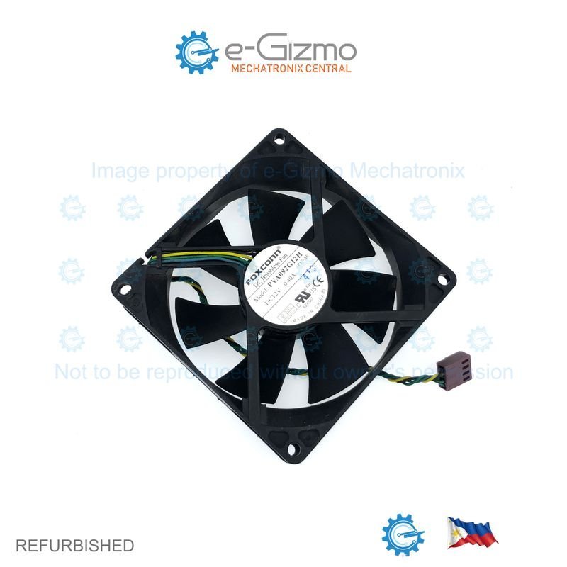Foxconn 92x92mm 12VDC 0.4A 3300RPM Fan 4-wires Speed Out & PWM In ...
