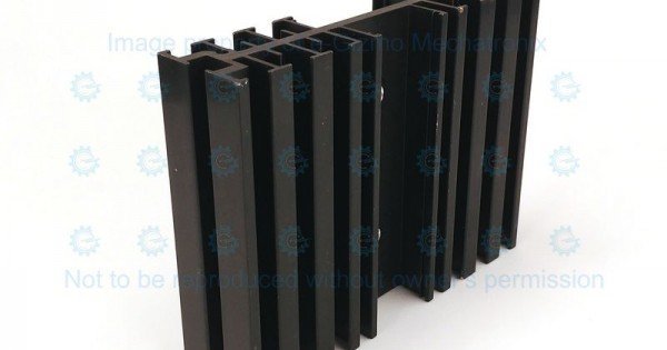 EHS-85 Extruded Aluminum Heatsink Black Anodized with Integral Standoff