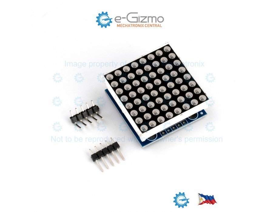 8x8 3mm Dot Matrix Display Red GC7219 MAX7219