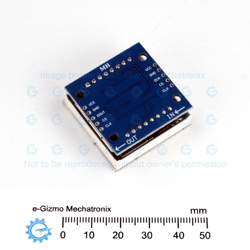 8x8 3mm Dot Matrix Display Red GC7219 MAX7219