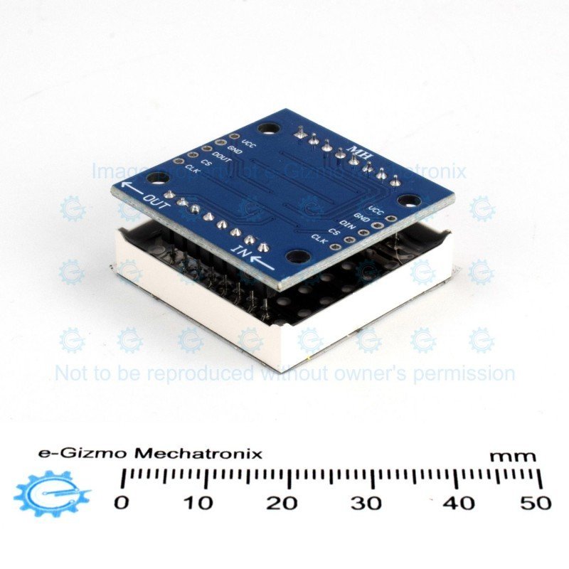 8x8 3mm Dot Matrix Display Red GC7219 MAX7219