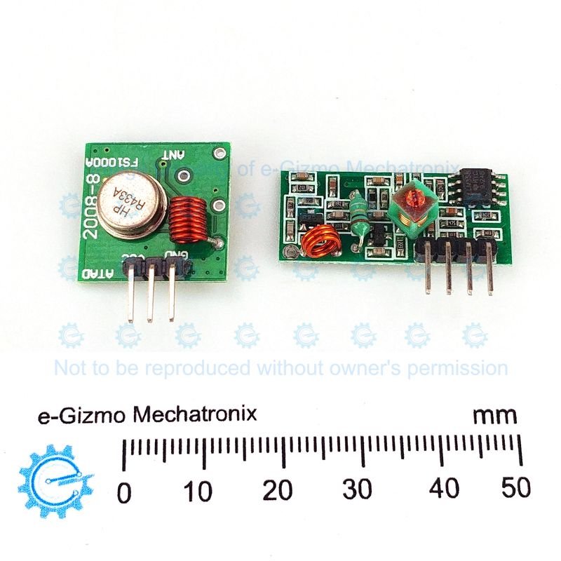 433MHz RF Transmitter and Receiver Module