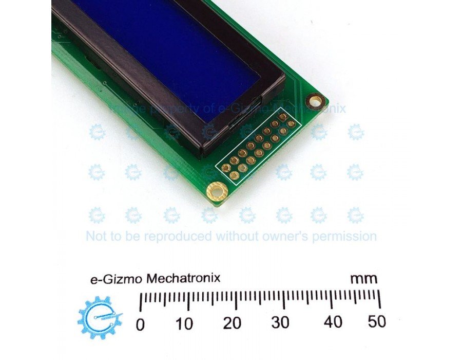 Displaytronic LCD Module 1602 16x2 White on Blue Backlight ACM1602EM ...