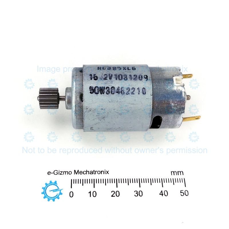 6-16.2VDC 50W 12500rpm High Torque DC Motor HG385XLG Type with Pinion Gear