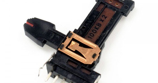 Panasonic Dual Slide Potentiometer 100KB Vertical Open Frame Center Detent