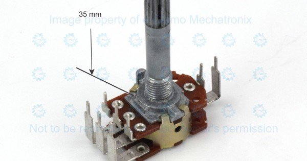 50KB x2 Dual Potentiometer with Center Tap and Indents