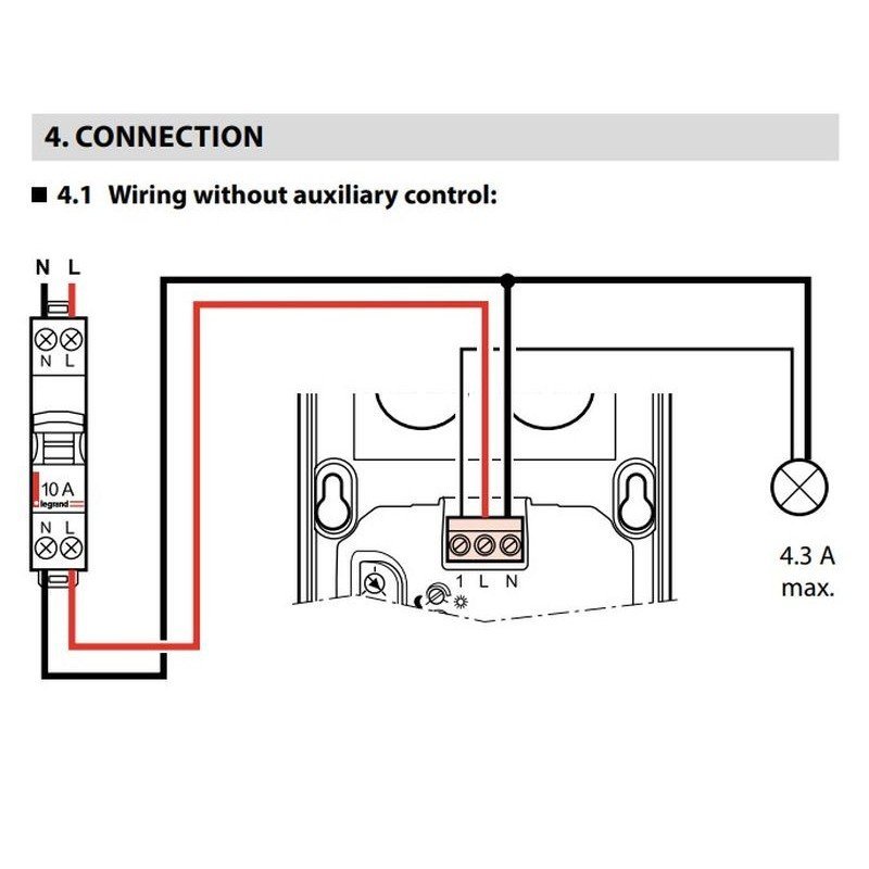 Legrand Compact PIR Motion Sensor for Light Source 220VAC