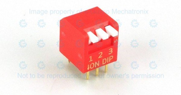 Diptronics 3-way Piano Type DIP Switch