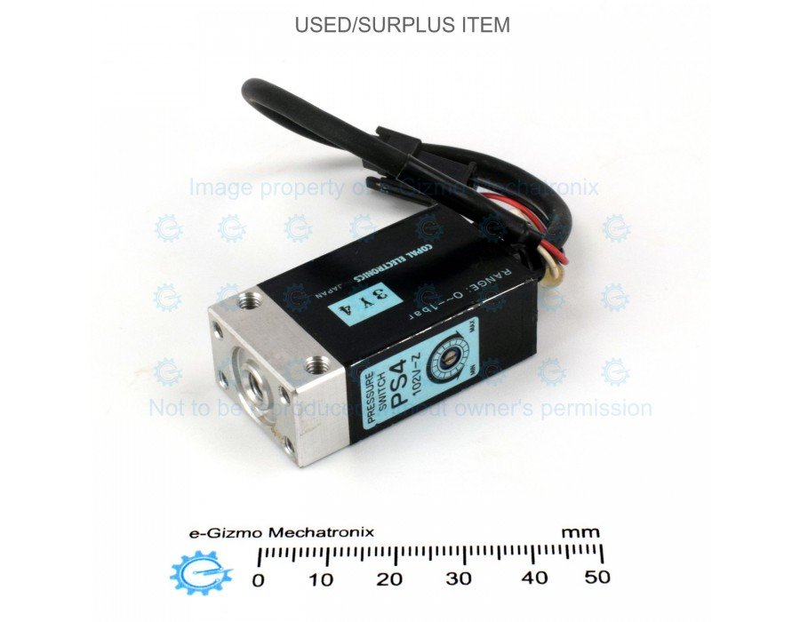 Copal Adjustable Vacuum Switch with Analog Output -1Bar PS4-102V-Z [USED]