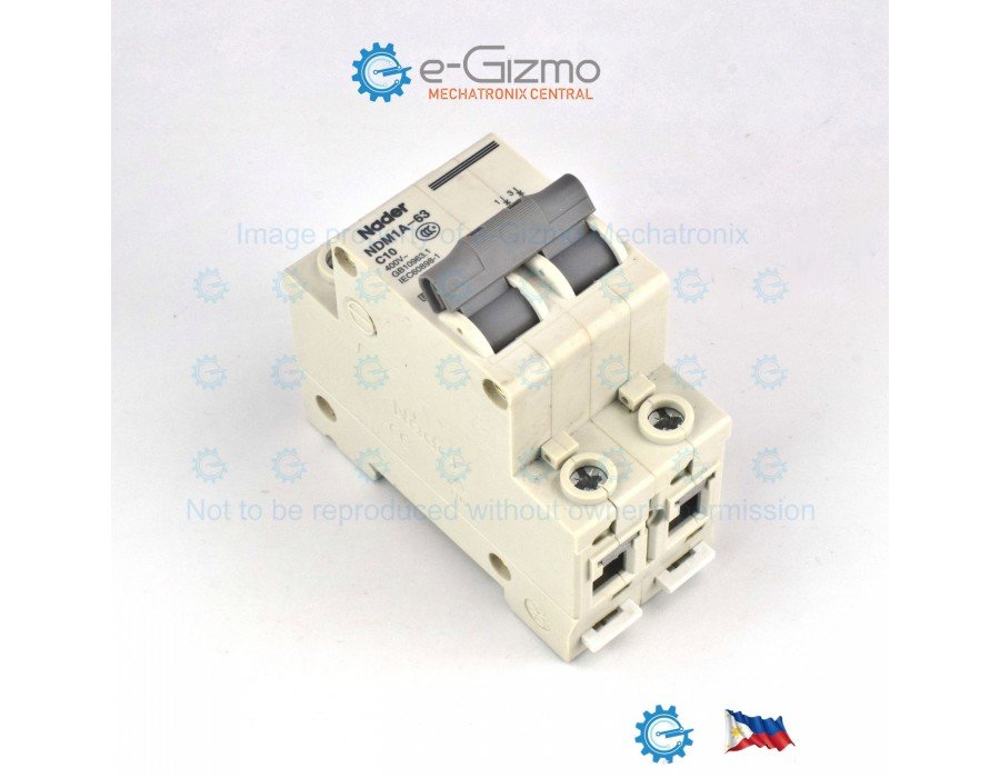 Nader 2-pole Circuit Breaker 10A NDM1A-63-C10 [USED]